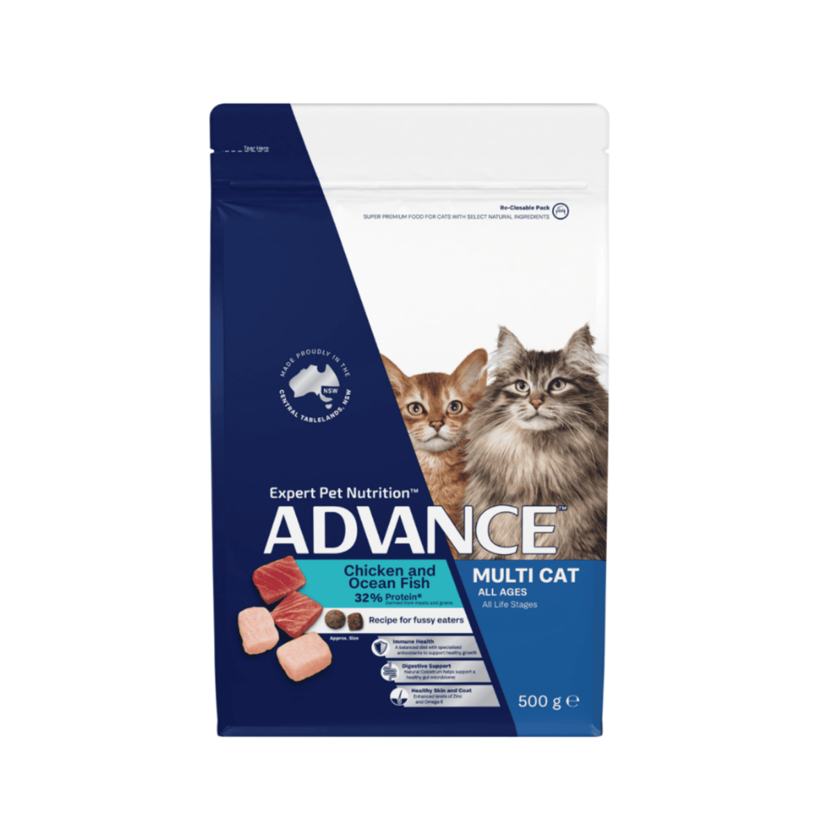 Advance Multi Cat Chicken and Ocean Fish All Ages Cat Dry Food – Vets ...