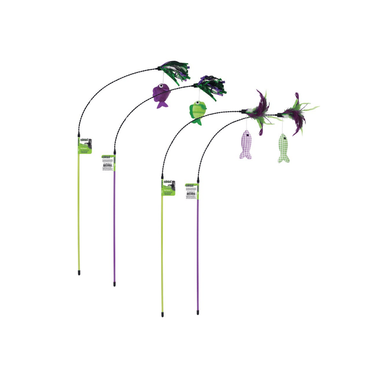 Go!Cat!Go! Fish Teaser Wand - Assorted Colours – Vets Love Pets