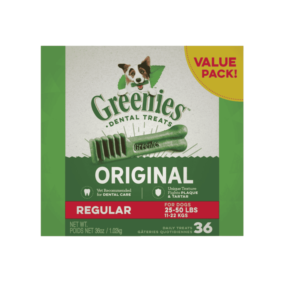 Greenies Original Value Pack Regular (For Dogs 11-22kg) – Vets Love Pets