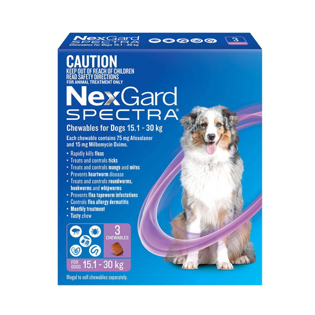 NexGard Spectra Chewables for Large Dogs (15.1 - 30kg) – Vets Love Pets