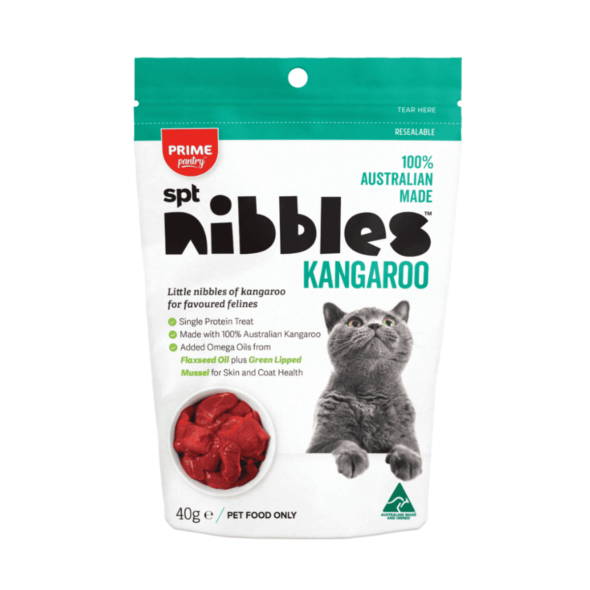 Prime100 SPT Nibbles Kangaroo Treats for Cats – Vets Love Pets