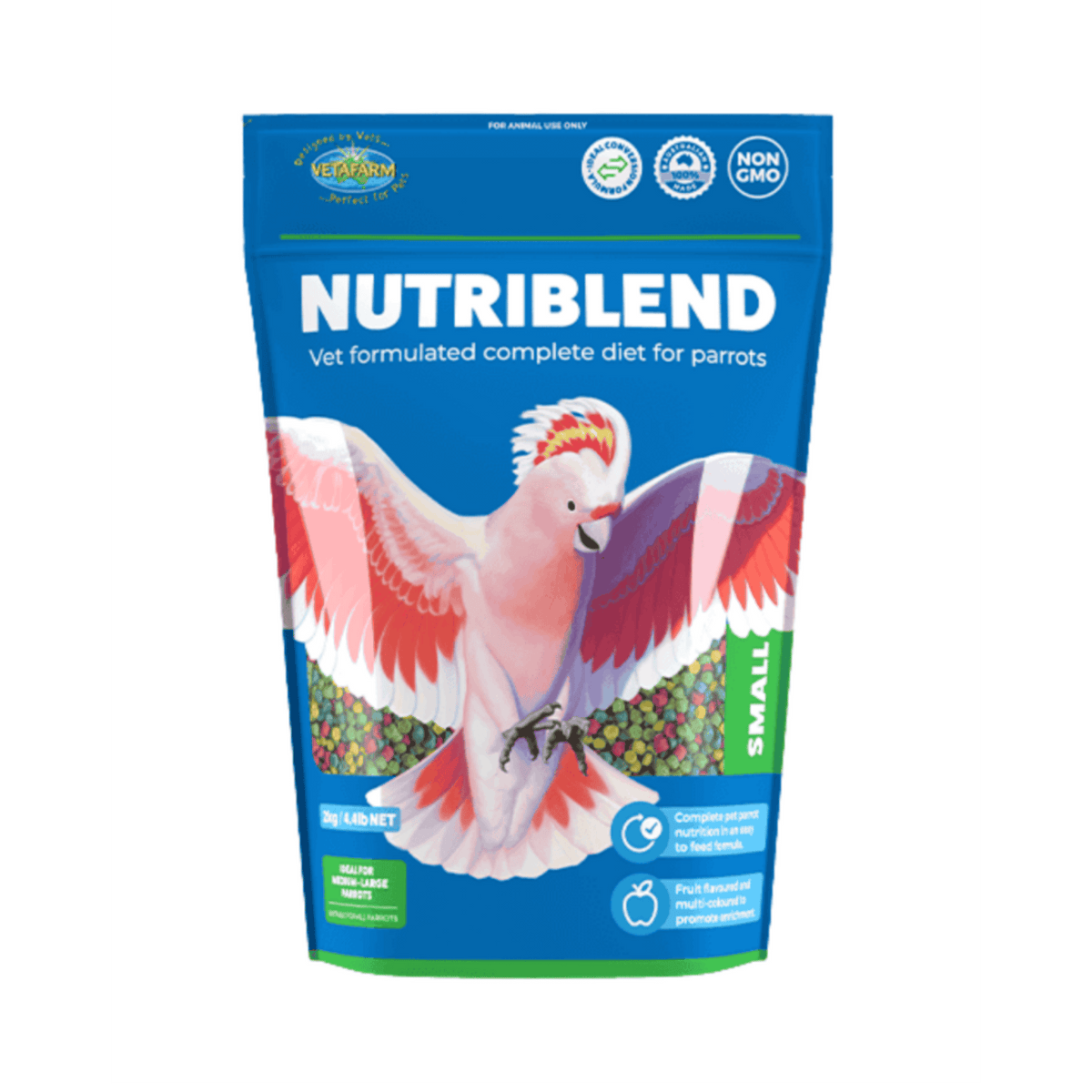 Vetafarm Parrot Nutriblend Parrot Pellets Small – Vets Love Pets